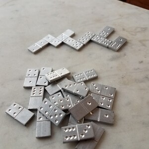 Quirky Miniature Aluminum Dominoes, Full Double Six Set! - Etsy