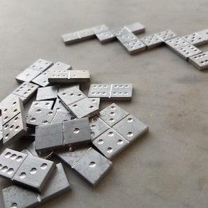 Quirky Miniature Aluminum Dominoes, Full Double Six Set! - Etsy