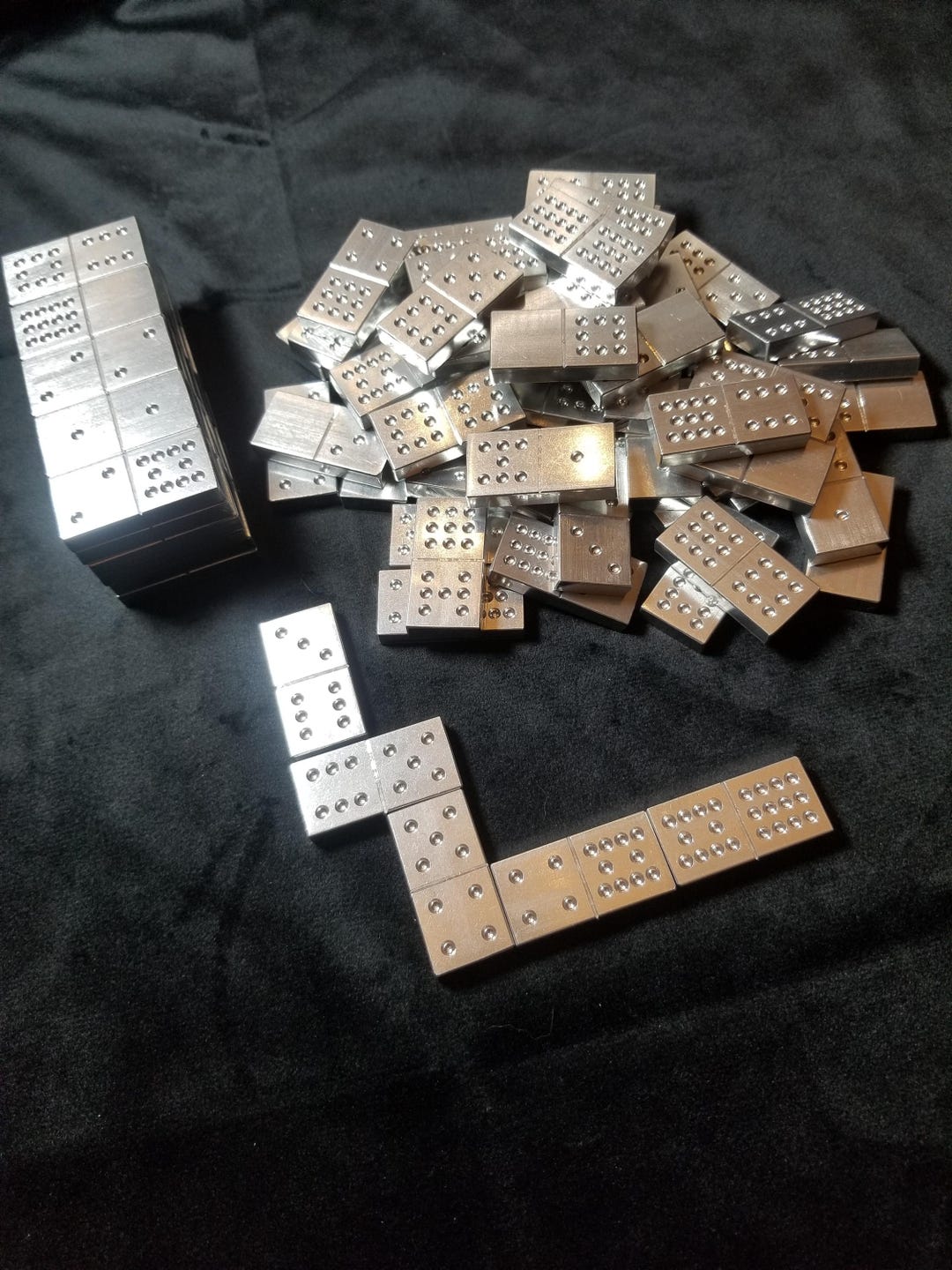 Fun and Unique Solid Aluminum Dominoes, Double-12 Set - Etsy