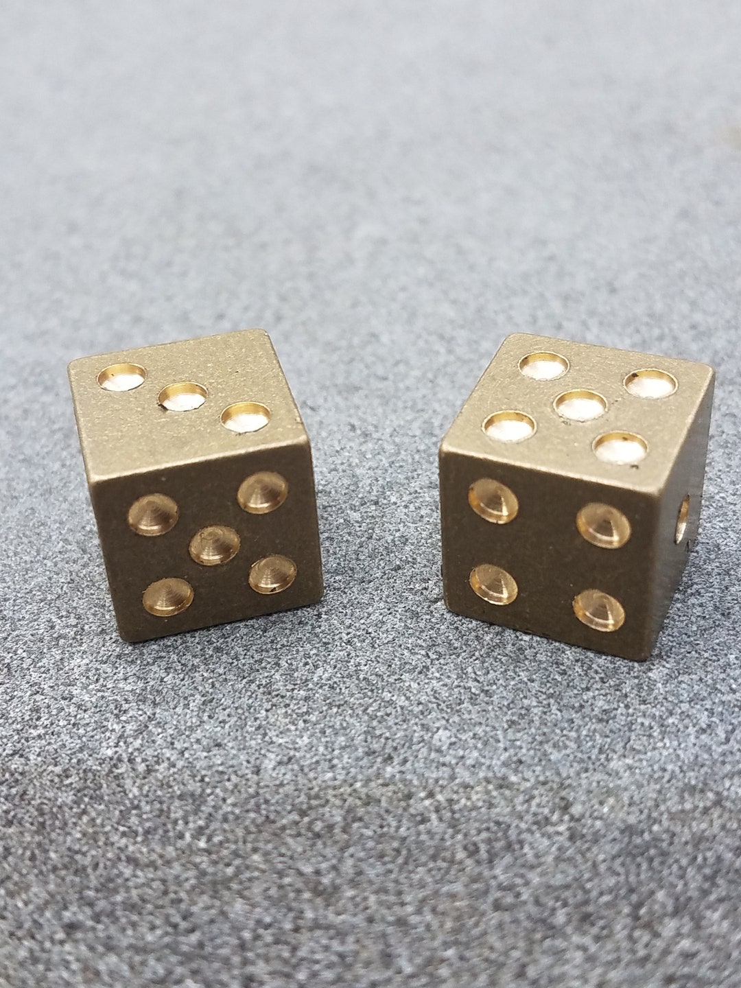 Pair of Solid Brass Dice! - Etsy
