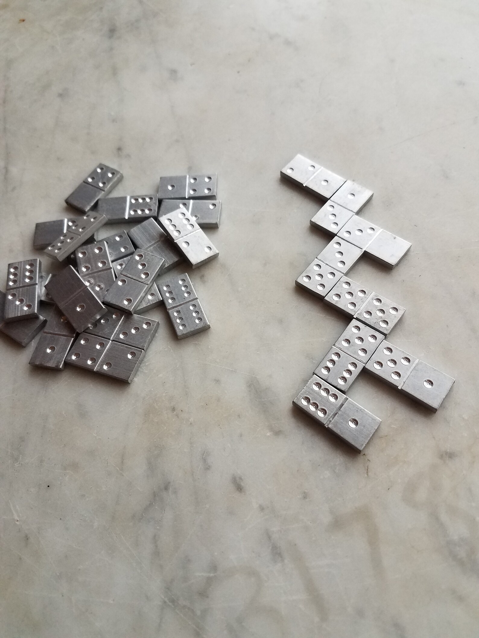 Quirky Miniature Aluminum Dominoes, Full Double Six Set! - Etsy