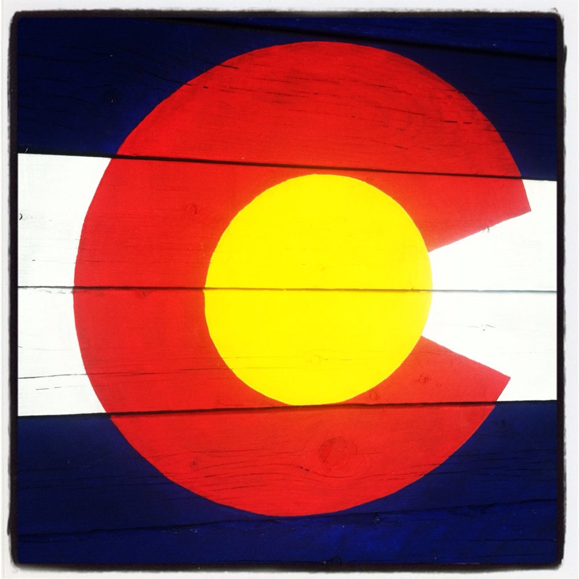2'X3' Colorado Flag painting on reclaimed wood Wedding | Etsy