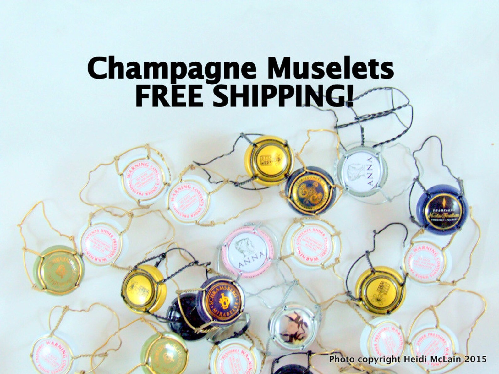 30 Champagne Wire Cages and Caps FREE SHIPPING - Etsy