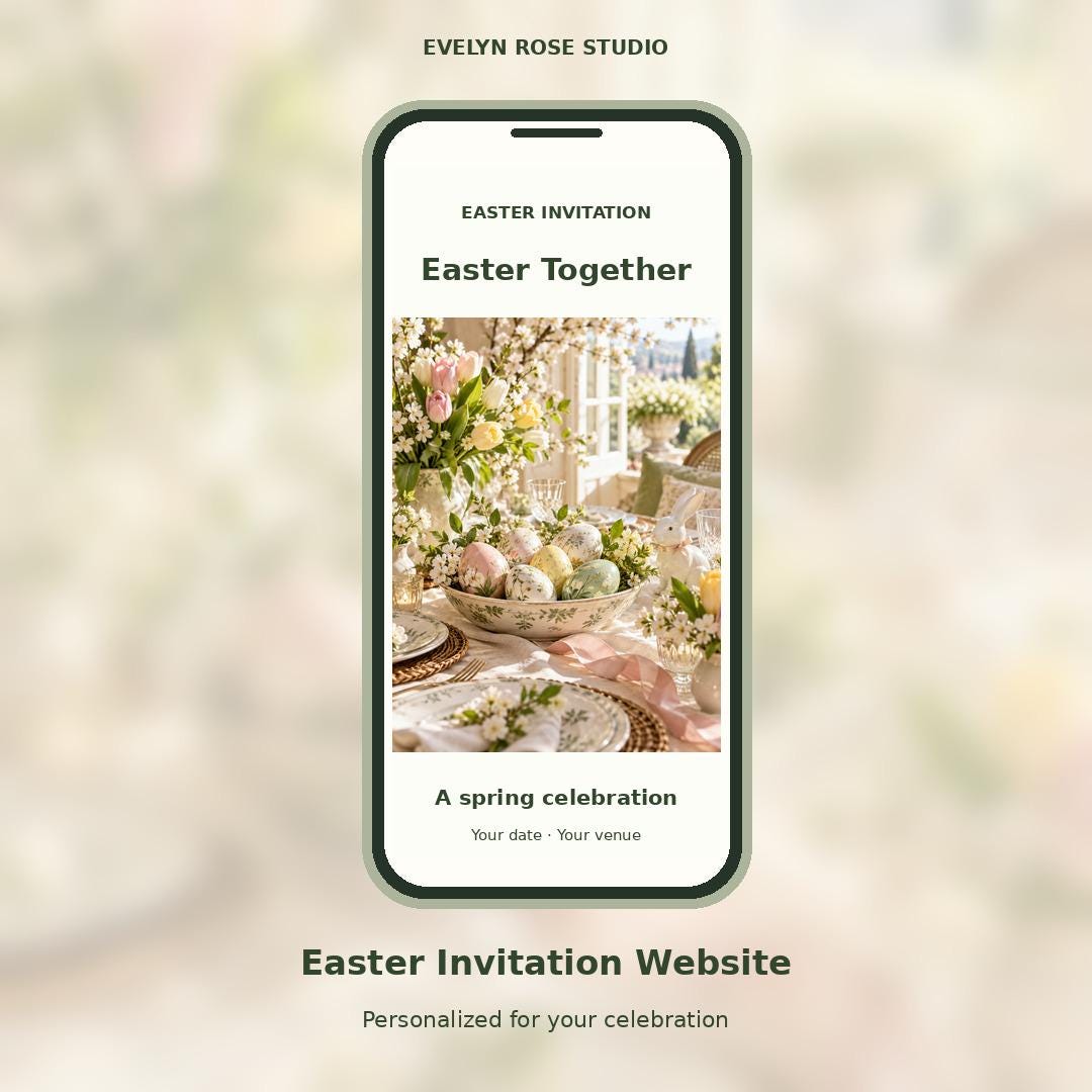 Easter Invitation Website, Fully Personalized, Spring Brunch RSVP ...