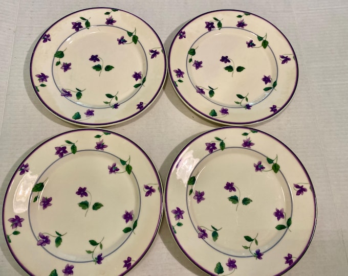 Martha Stewart Pacific Wild Purple Dinner Plates- Set of 4 (FOUR). 10.5 ...