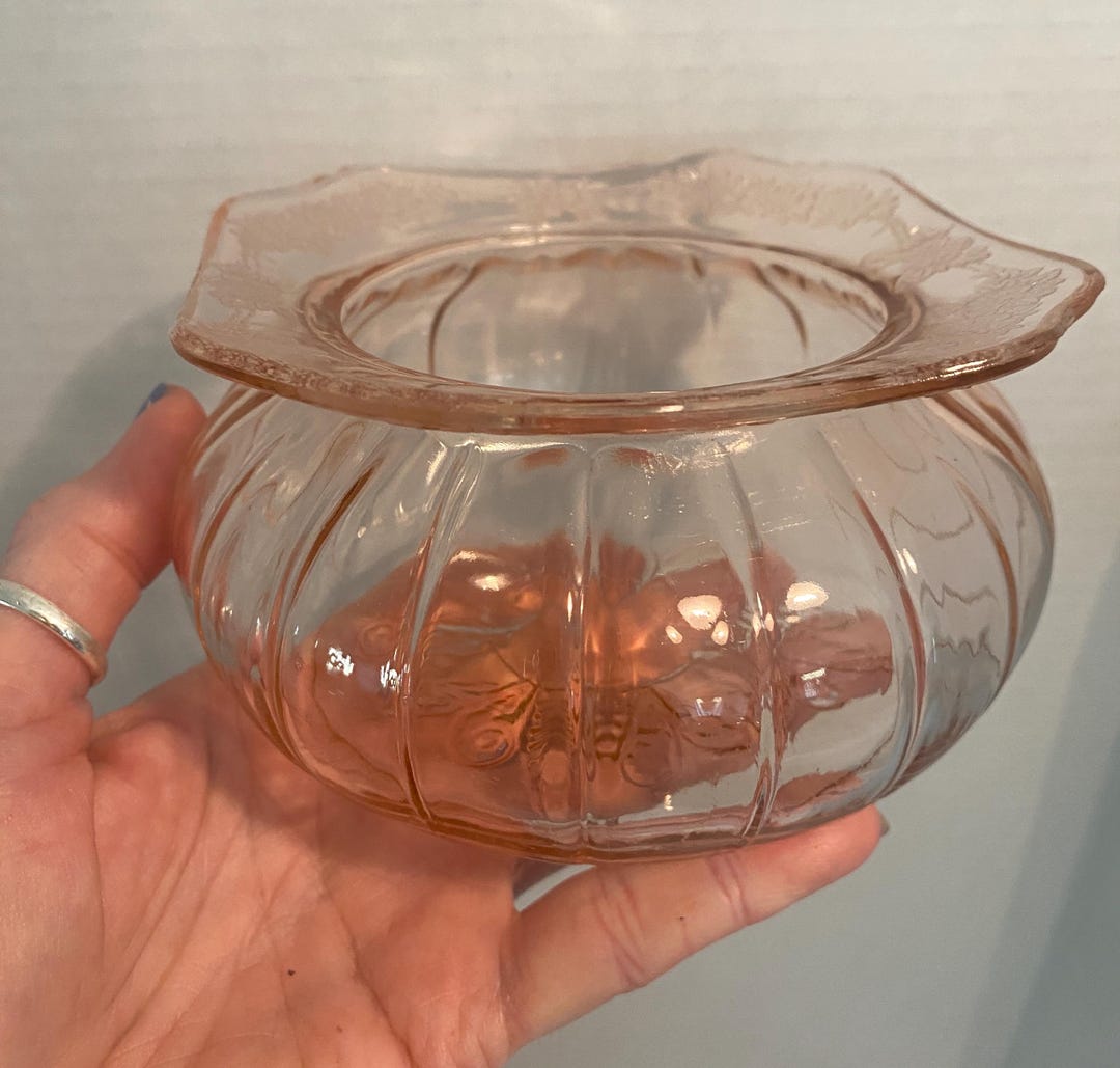 Jeanette Adam Pink Candy Jar Bottom Only Embossed - Etsy