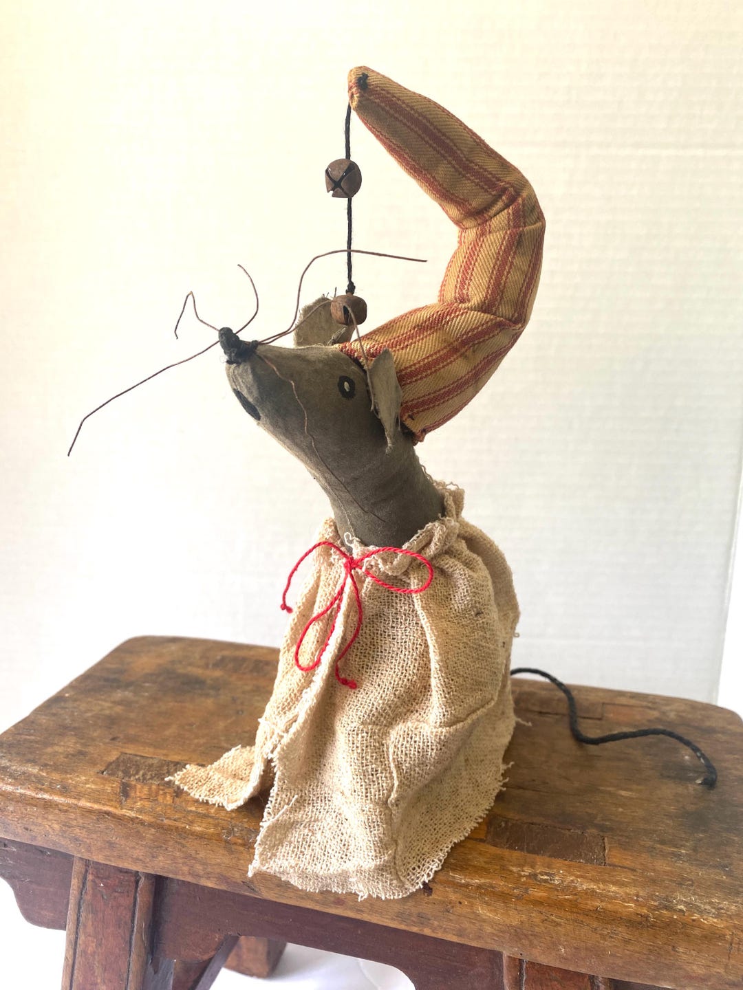Vintage Primitive Mouse in a Nightcap - Etsy