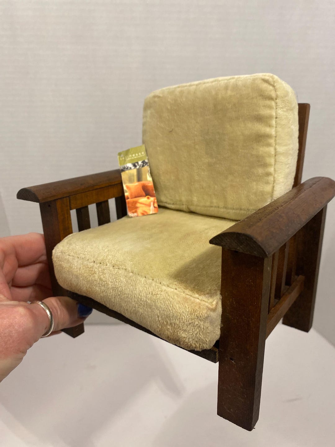 Salesman Sample Chair, Mission Craftsman Style Chair With Cushions ...