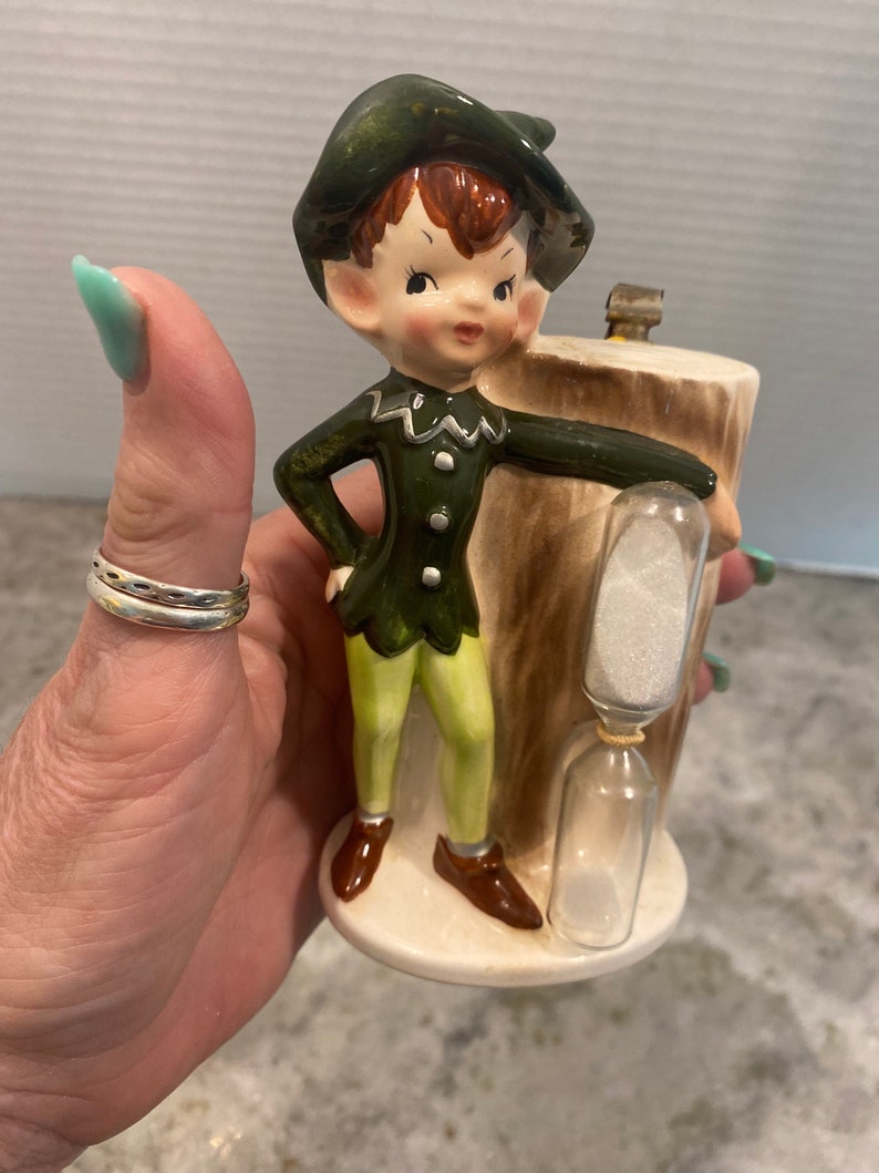 Enesco Japan Vintage Pixie Elf Ceramic Egg Timer 1950s Great Condition ...