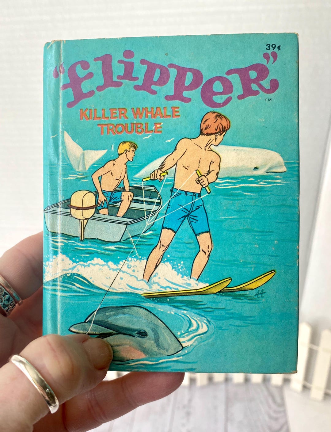 Flipper Big Little Book Killer Whale Trouble 1967 - Etsy