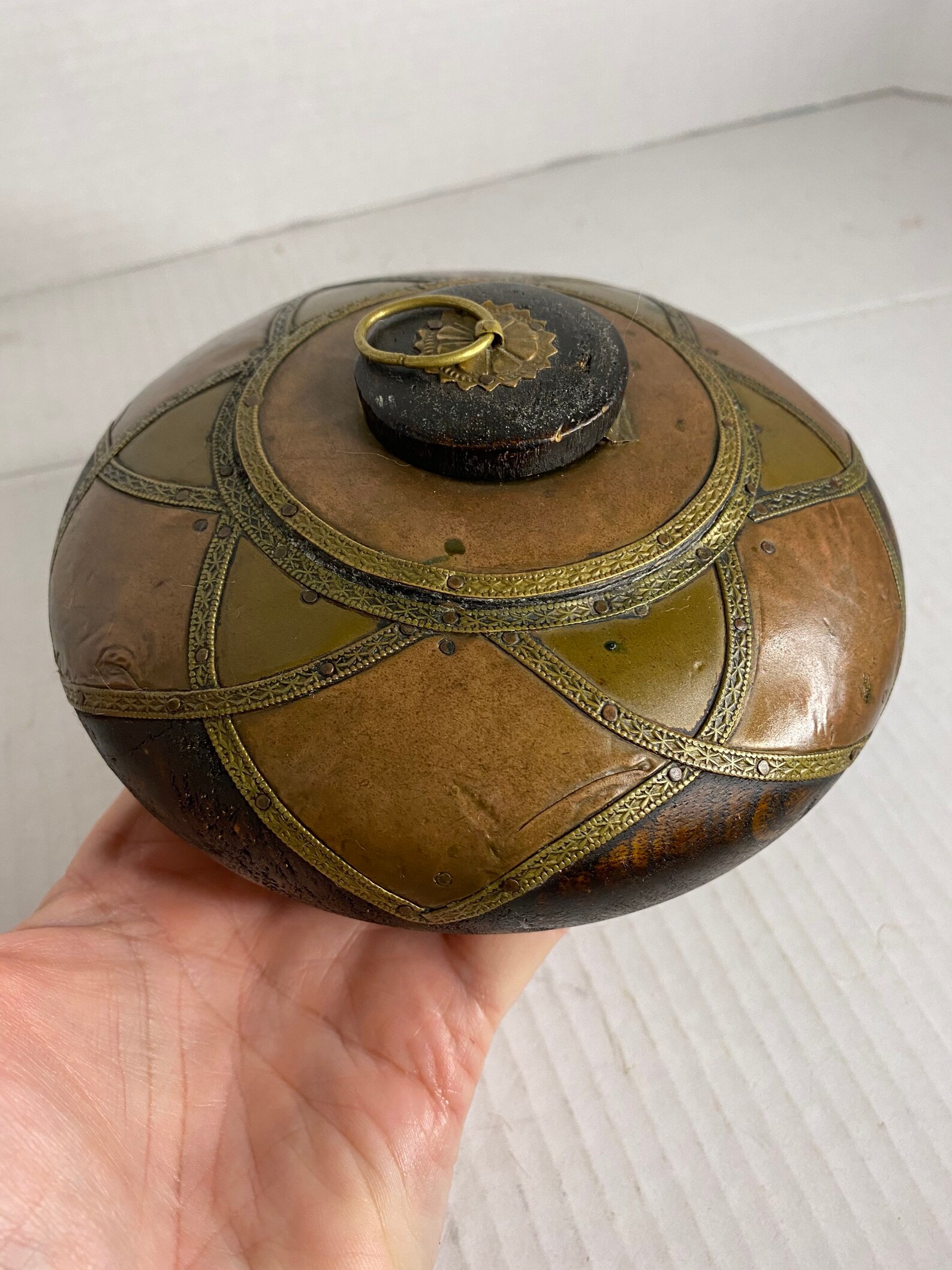 Vintage Snuff Tobacco Wooden Container/ Hand Hammered/ Boho - Etsy