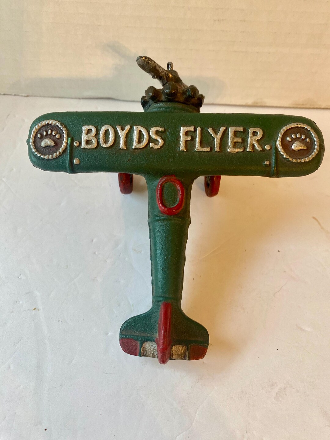Cast Iron Red Baron Airplane Boyds Bears Movable Propeller - Etsy