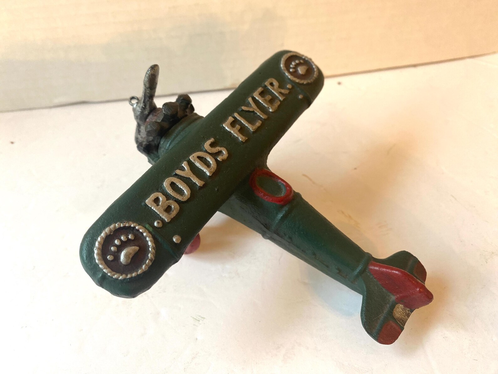 Cast Iron Red Baron Airplane Boyds Bears Movable Propeller - Etsy