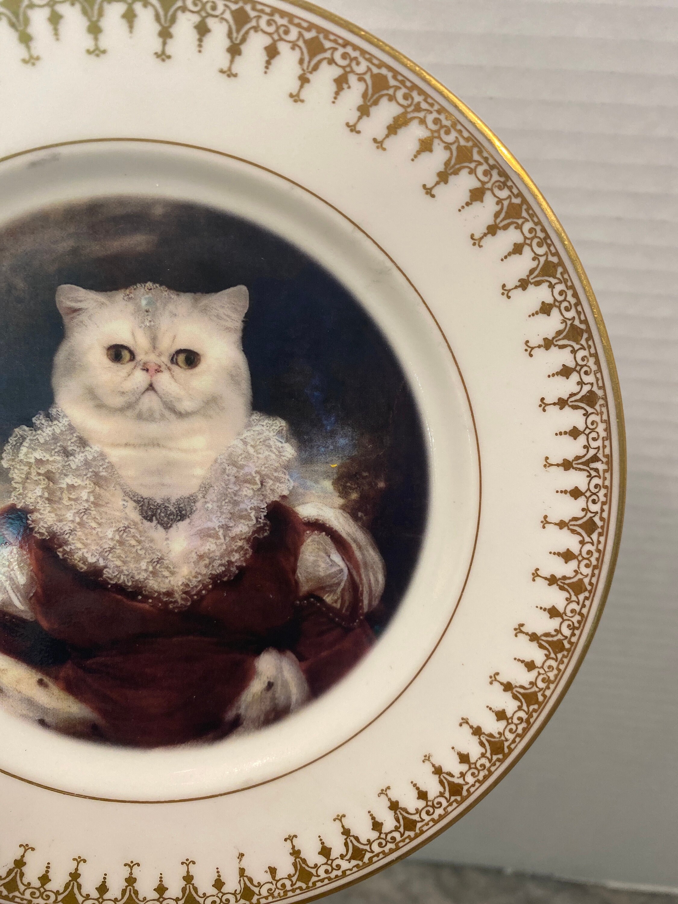 Limoges Cat Plate Artisan Angela Rossi Made in France Haviland - Etsy