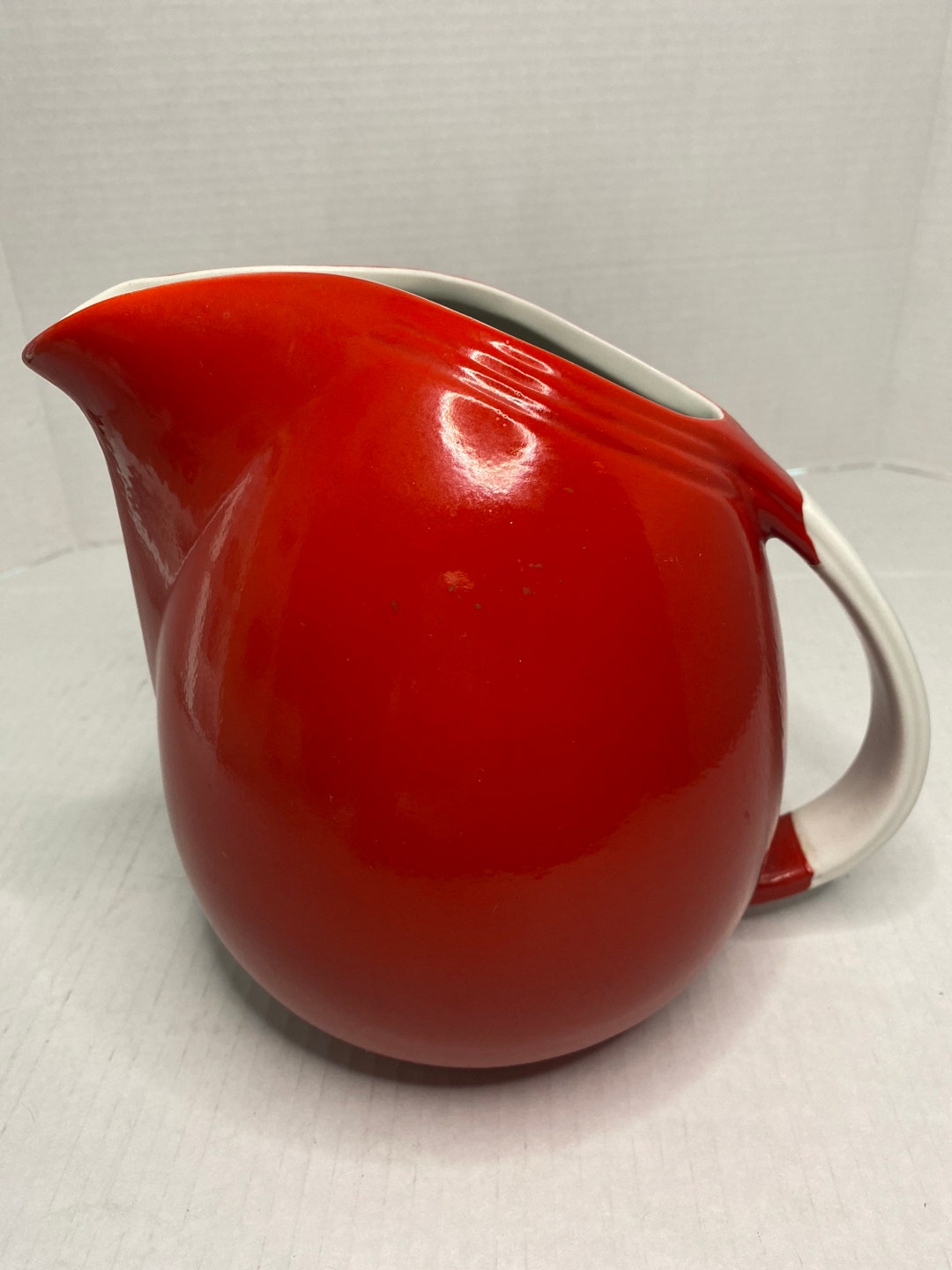 Vintage Halls MCM Red Pitcher 1950s Retro Kitchen Made in the USA - Etsy