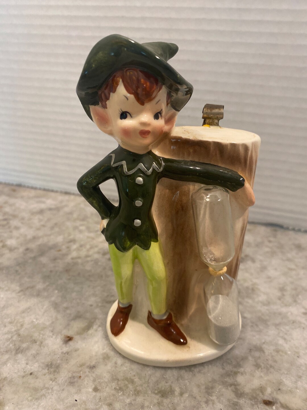 Enesco Japan Vintage Pixie Elf Ceramic Egg Timer 1950s Great Condition ...