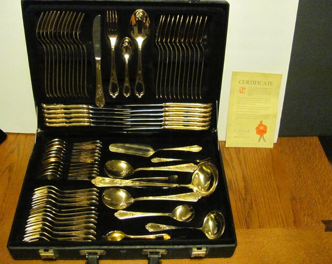 Bestecke Solingen SBS W.germany Wien 70 Pc Gold Flatware Set - Etsy