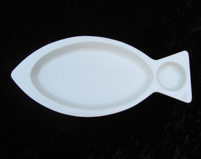 Vintage Hall China White Mod Fish Shaped Platter Plate - Etsy