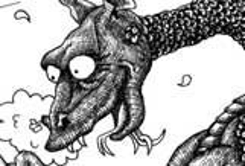 Computer Hacker. Drawing of a Dragon "hacking" a Computer to Pieces. - Etsy