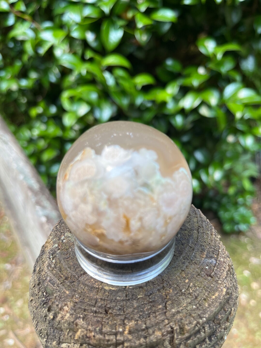 Flower Agate Sphere Crystal Sphere Flower Agate Sphere Small Clear ...