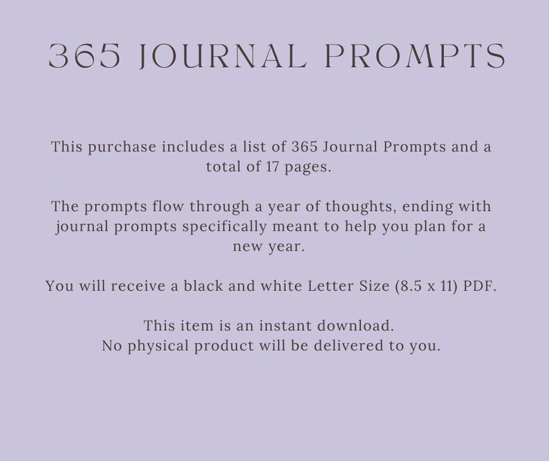 365 Journal Prompts | Daily Self-reflection (printable PDF) - Etsy