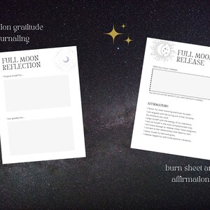 Full Moon Workbook Printable PDF Files - 8.5 X 11 US Letter Size - Full ...