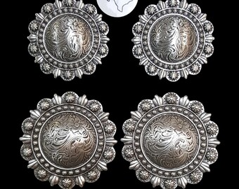 Sterling Silver Saddle Conchos - Etsy