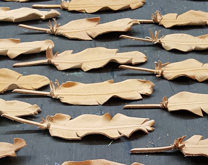 Hand Tooled Leather Feather - Etsy