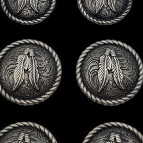Set of 6 Aztec Saddle Concho Set Antique Nickel Copper and - Etsy