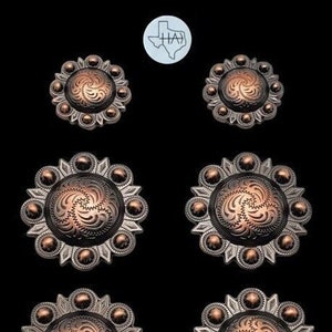 Set of 6 - Econo Saddle Set Berry Conchos ACP - Etsy