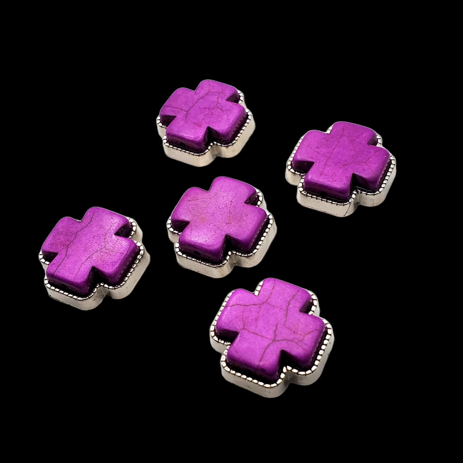 1 5pkg Cross Screwback Conchos Purple - Etsy