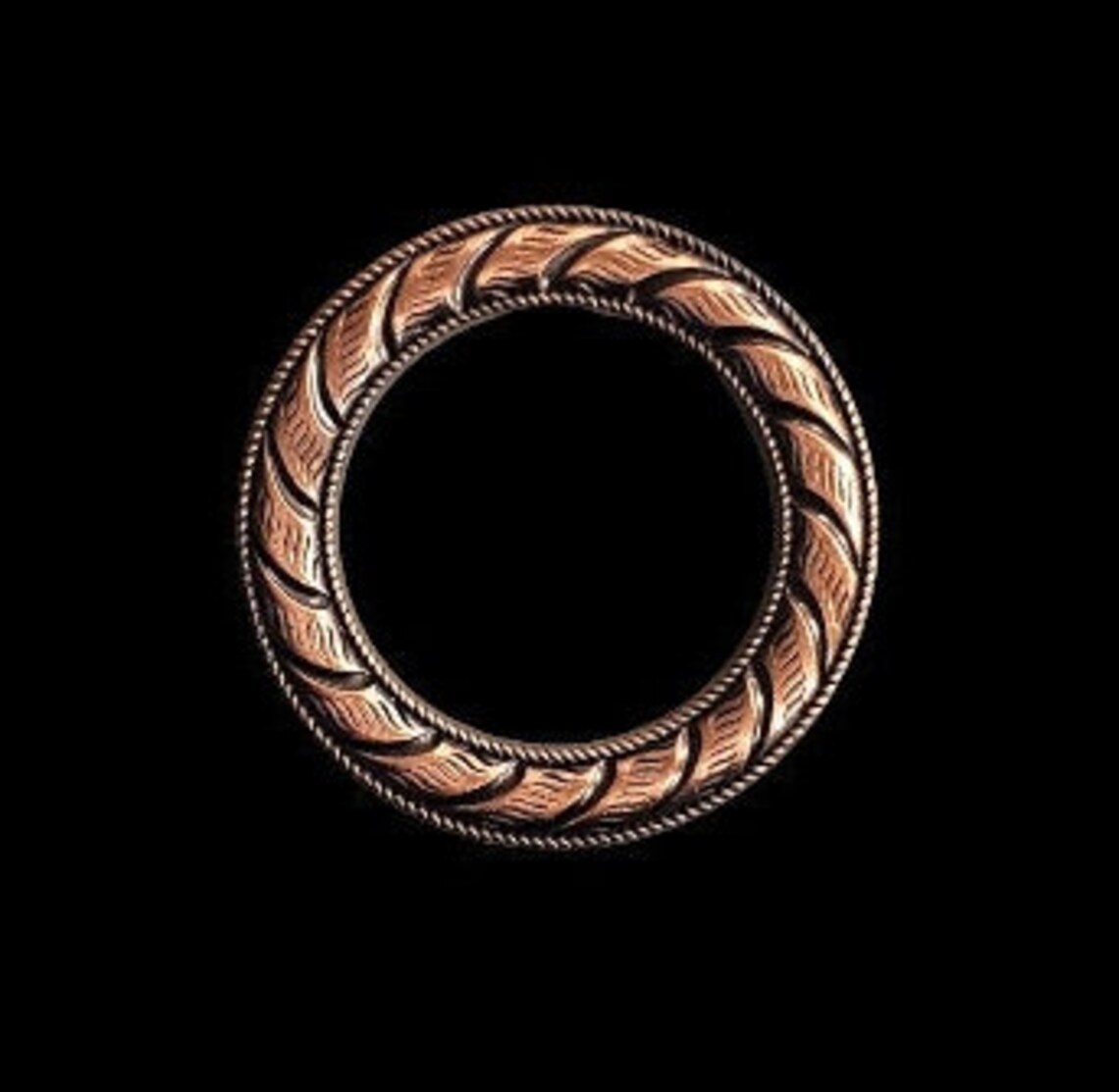 Engraved Cast Ring Antique Copper Finish 1 3/4 OD - Etsy