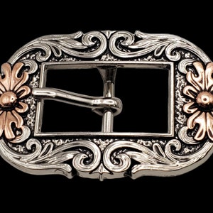 3/4" Floral 2-tone Cart Buckle - Etsy