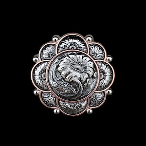 1-1/2" Ransom Rose Screw-back Concho - Etsy