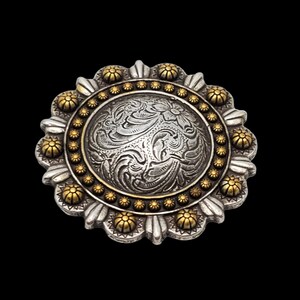 1-3/4" Antique Sterling and Gold Texhas Berry Concho - Etsy