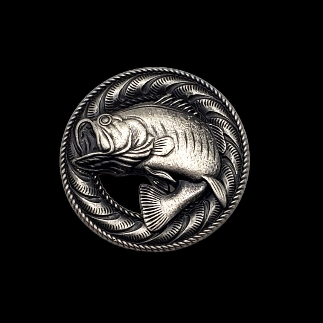 1-3/8" Wide Mouth Bass Screw-back Concho ANP - Etsy