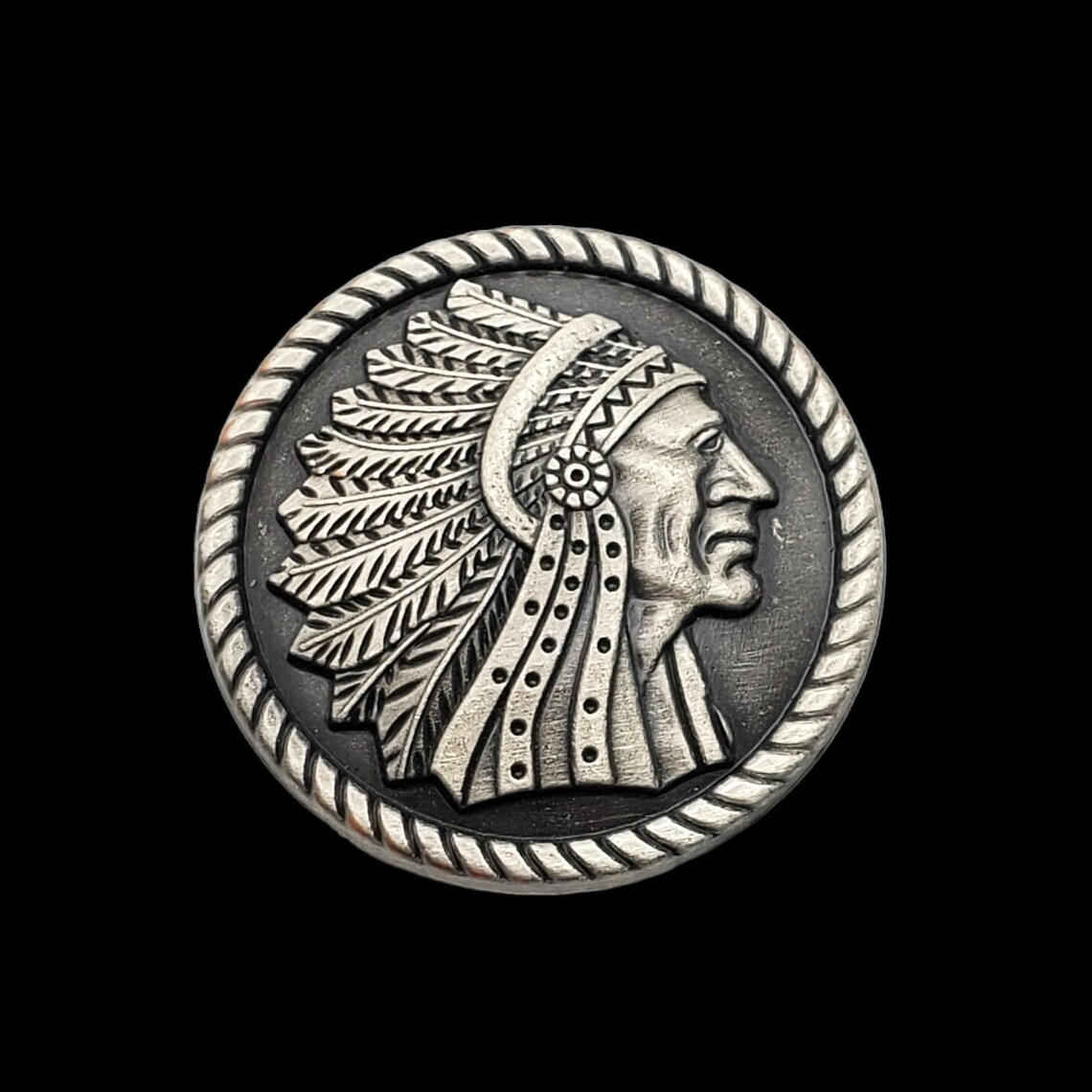 1-1/2" Indian Chief Profile Right ANP Screw-back Concho - Etsy