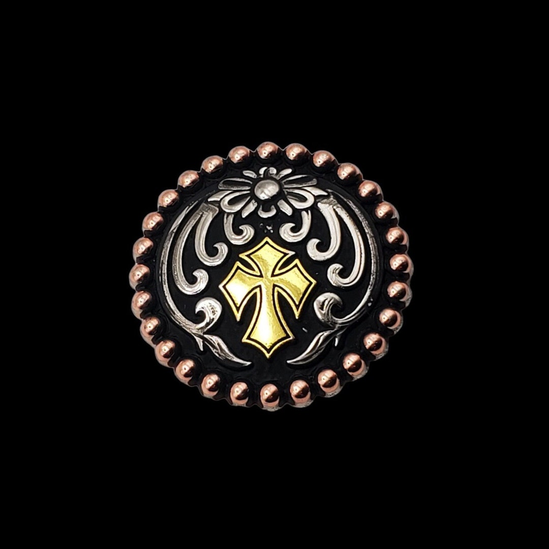 1-1/4" Cascade Cross Screw-back Concho - Etsy