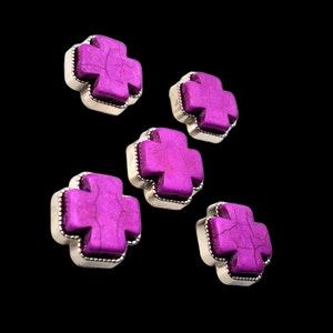 1" (5pkg) Cross Screwback Conchos Purple - Etsy