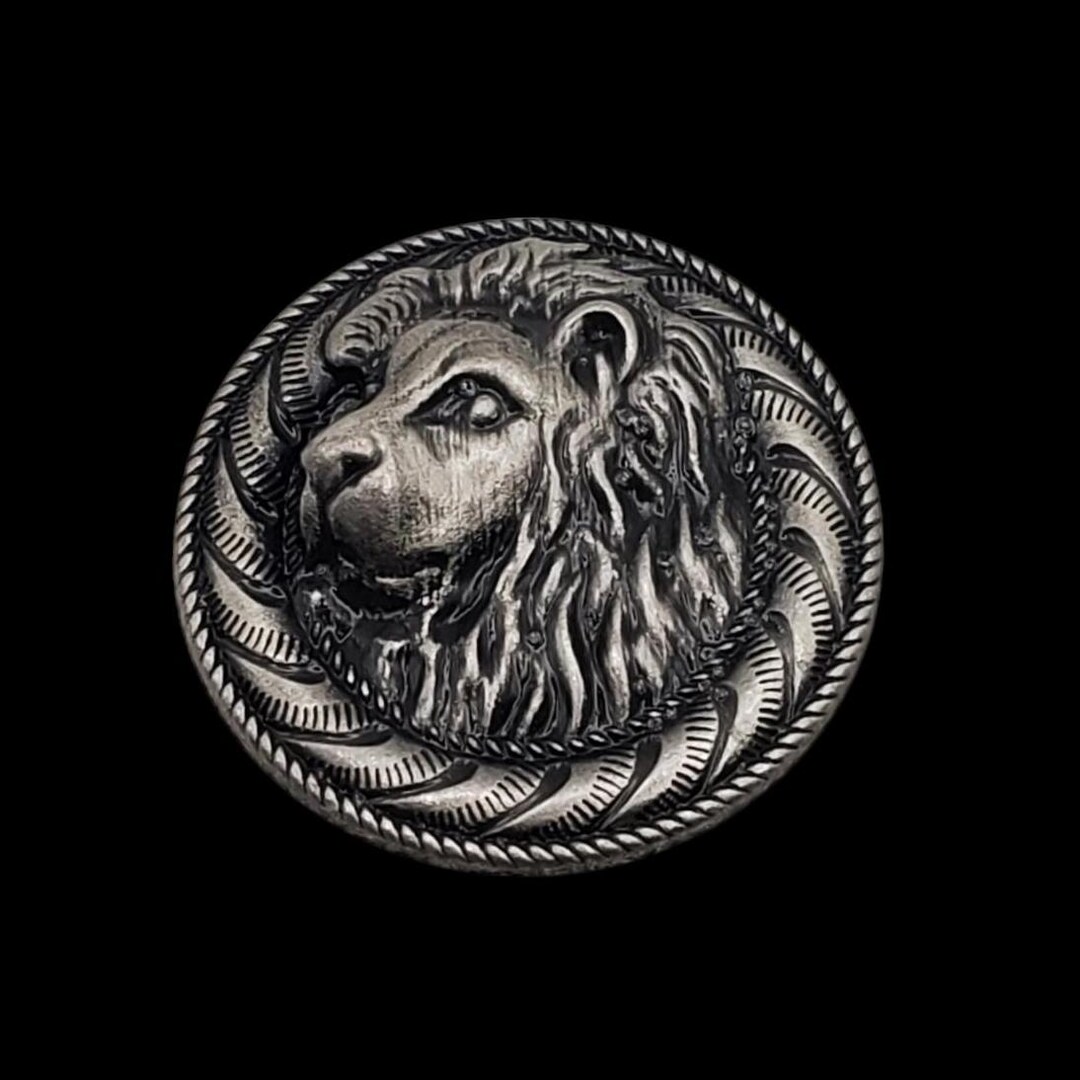 1-3/8" Lion Screw-back Concho -- ANP - Etsy