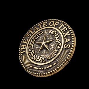 1-1/4" Texas State Seal HRGP Screw-back Concho - Etsy