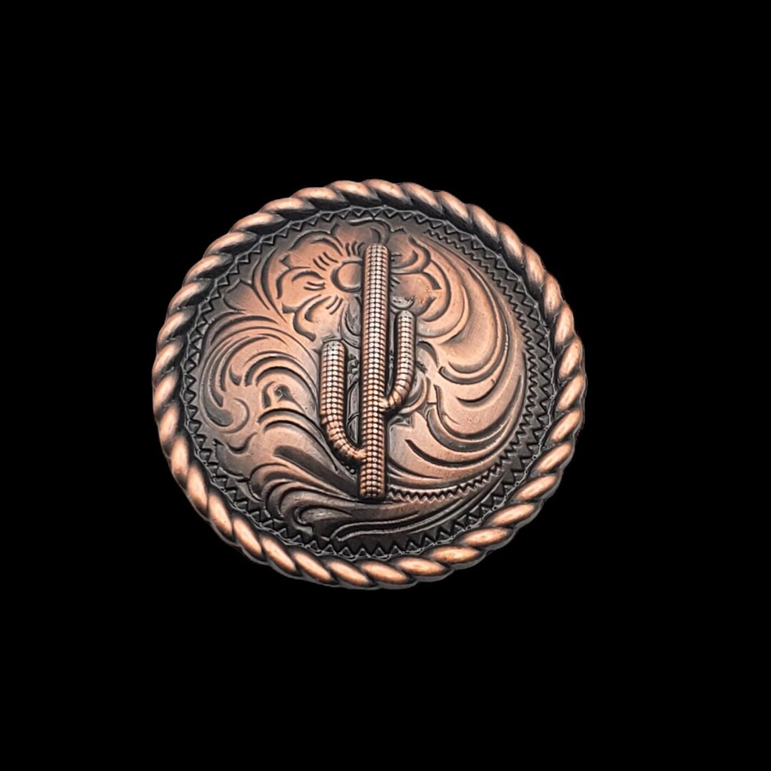 1-1/2" Screw Back Cactus Concho Ant Copper - Etsy