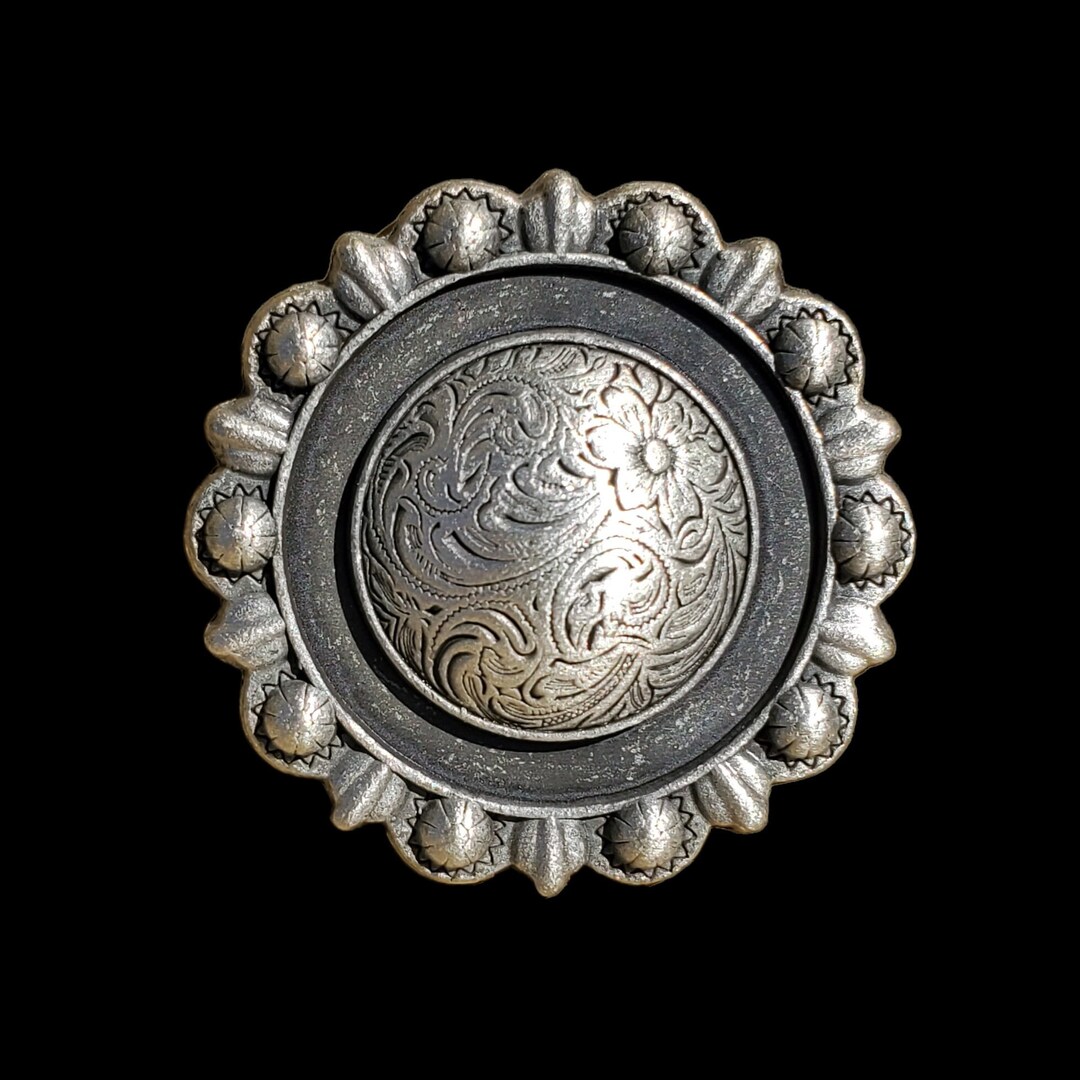 1 5 8 Texhas Cab Berry Blank Anp Screw Back Concho Etsy