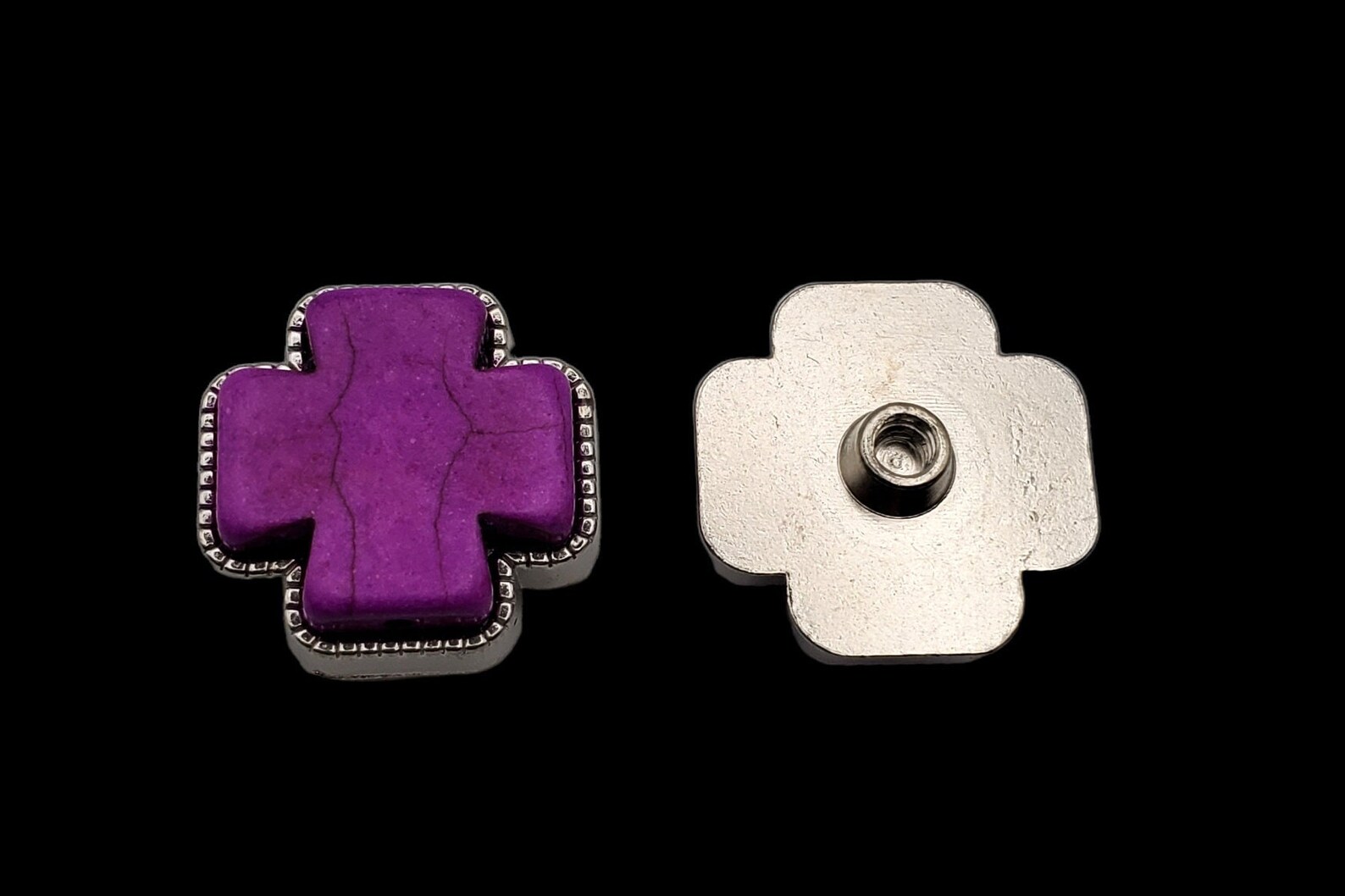 1 5pkg Cross Screwback Conchos Purple - Etsy