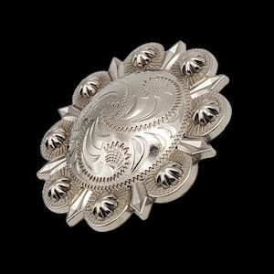 3" Nickel Plated Screw-back Concho. - Etsy