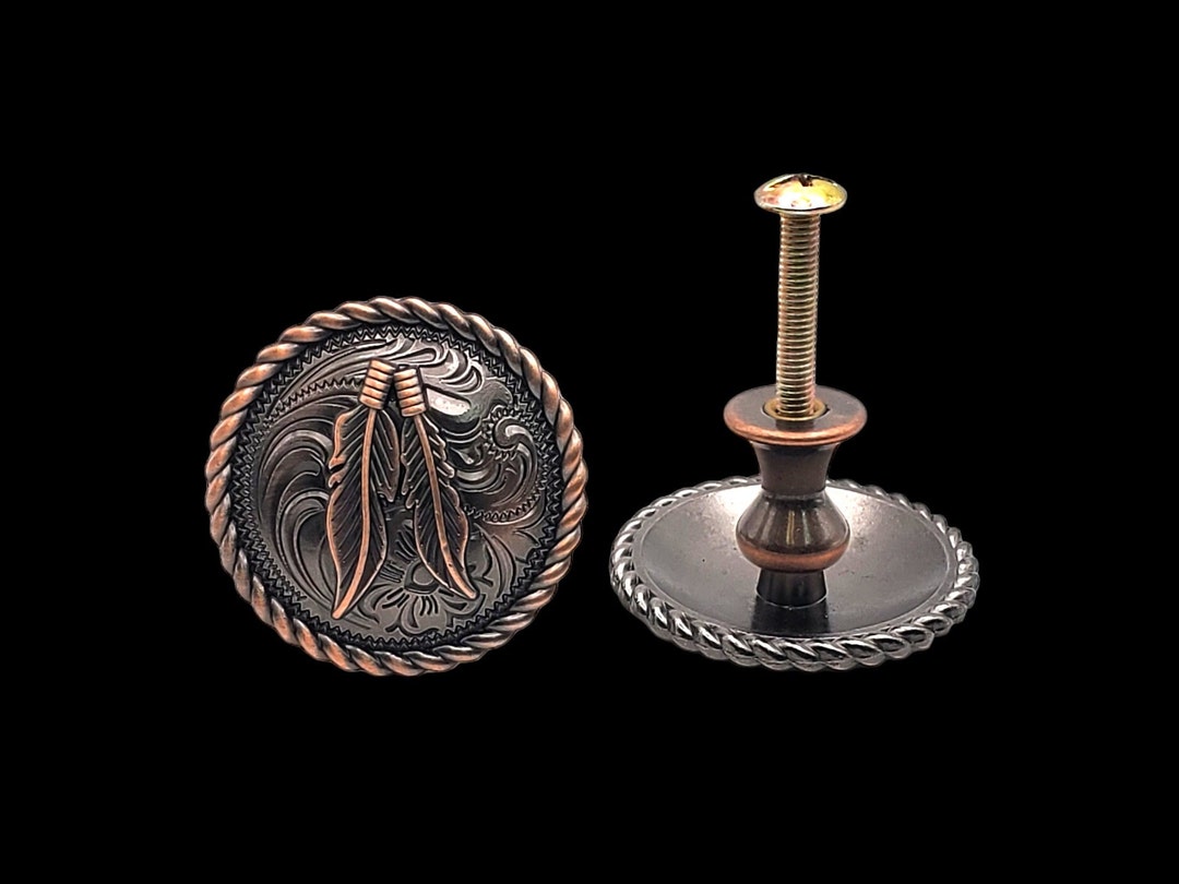 ACP Feathers Cabinet Knobs (pair) Antique Copper - Etsy