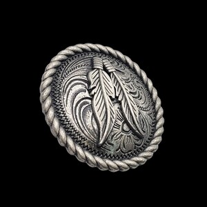 1-1/2" Feathers Concho Antique Nickle Screw-back - Etsy