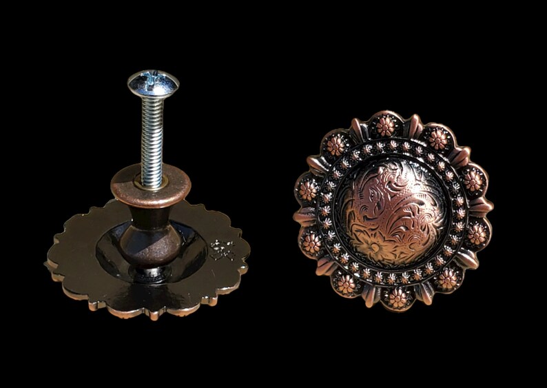 Texhas Berries Cabinet Knobs pair Antique Copper - Etsy