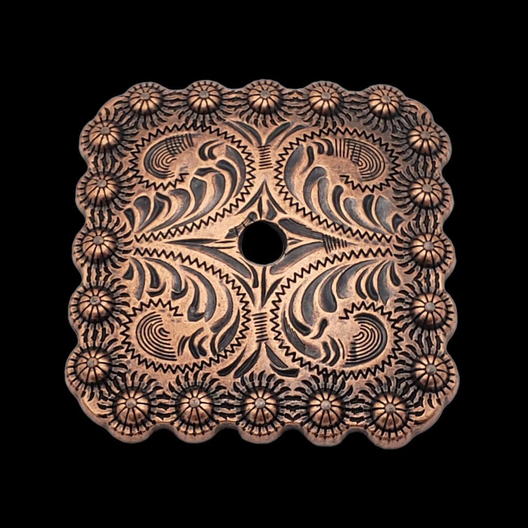 2-1/4" Square Berry W/ Hole Concho ACP - Etsy
