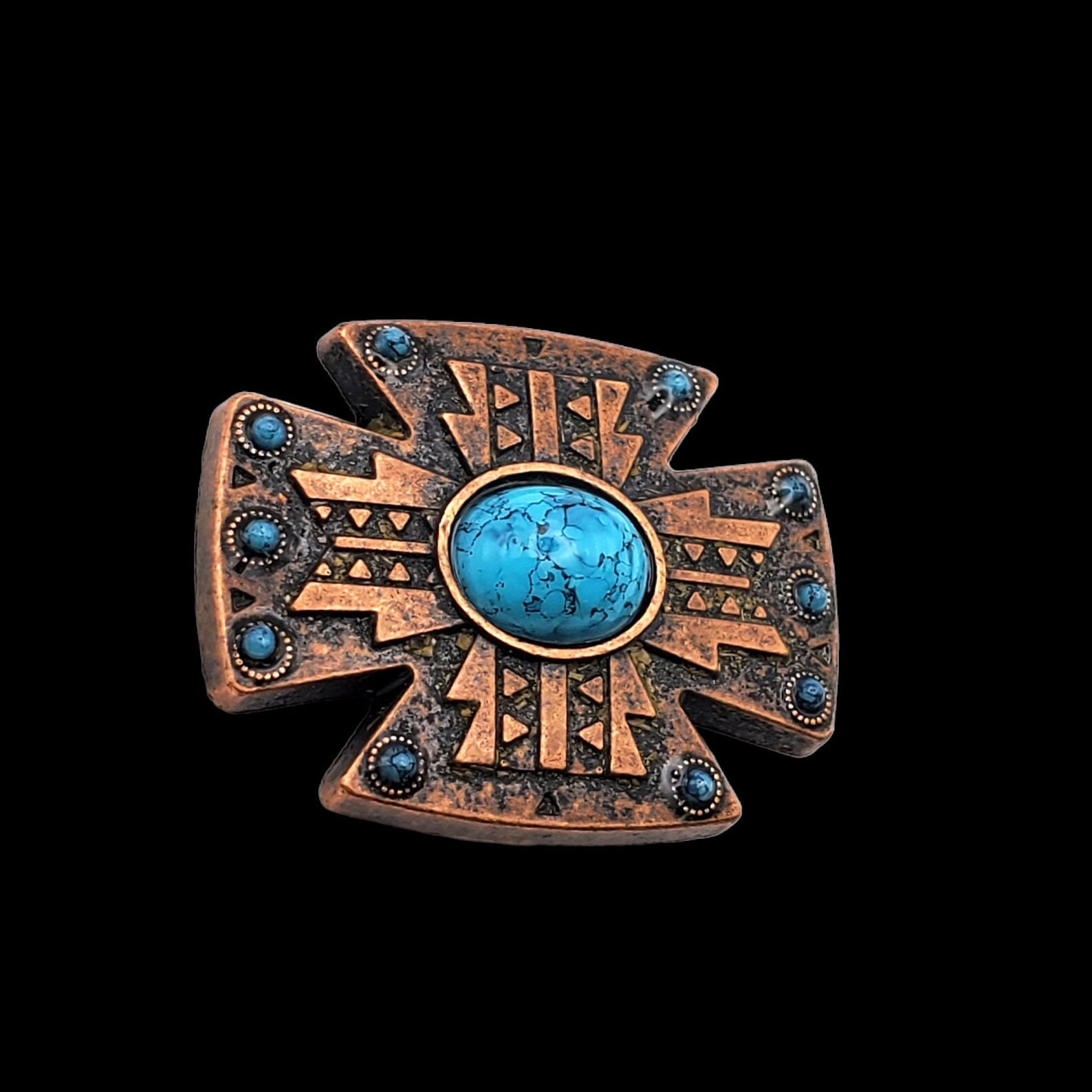 Set of 6 Santa Cruz Saddle Concho Set Antique Copper and - Etsy